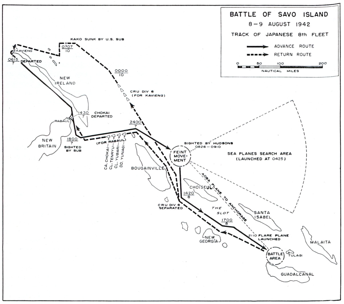 Map Battle Of Savo Island