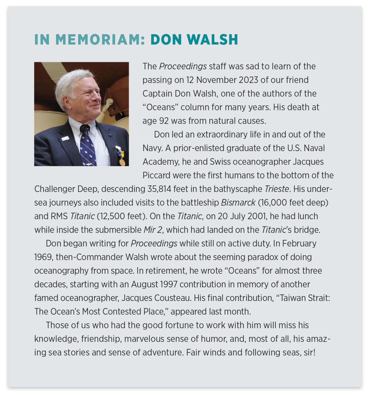 Comment & Discussion | Proceedings - December 2023 Vol. 149/12/1,450