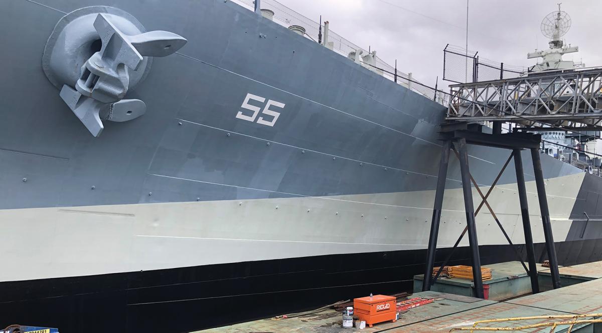 Battleship North Carolina Hull Repairs Finished | Naval History ...