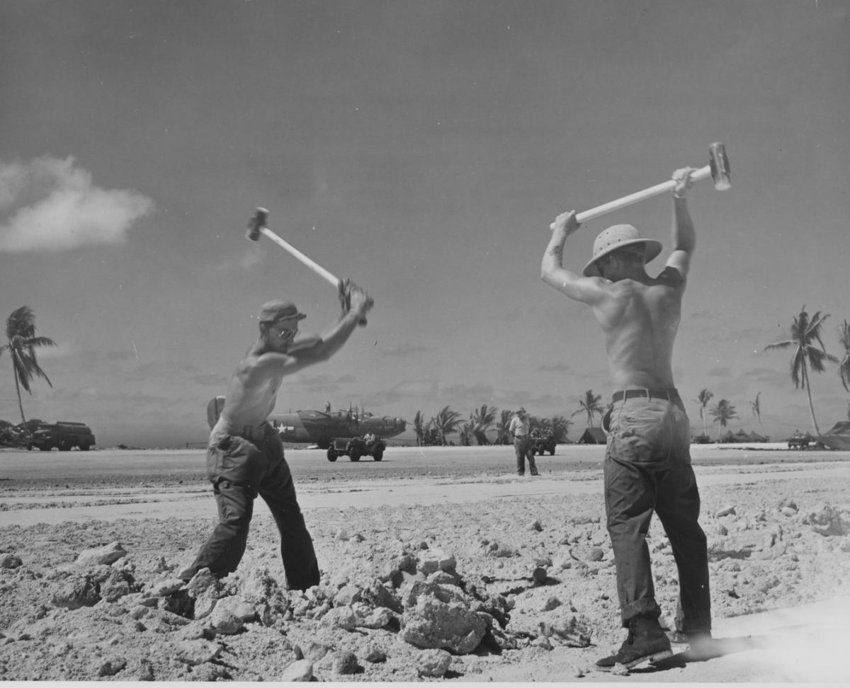 Seabees On Midway Island