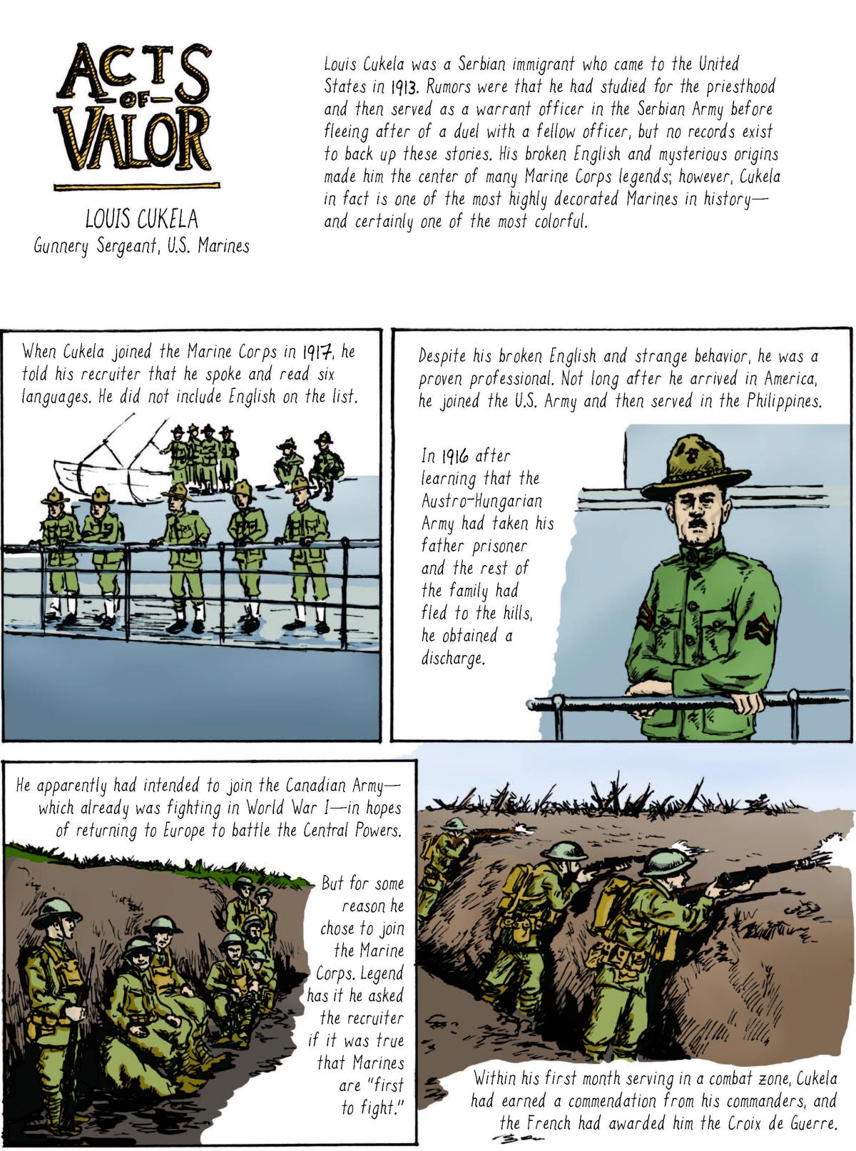 Acts of Valor - Louis Cukela, USMC | Naval History Magazine - August ...