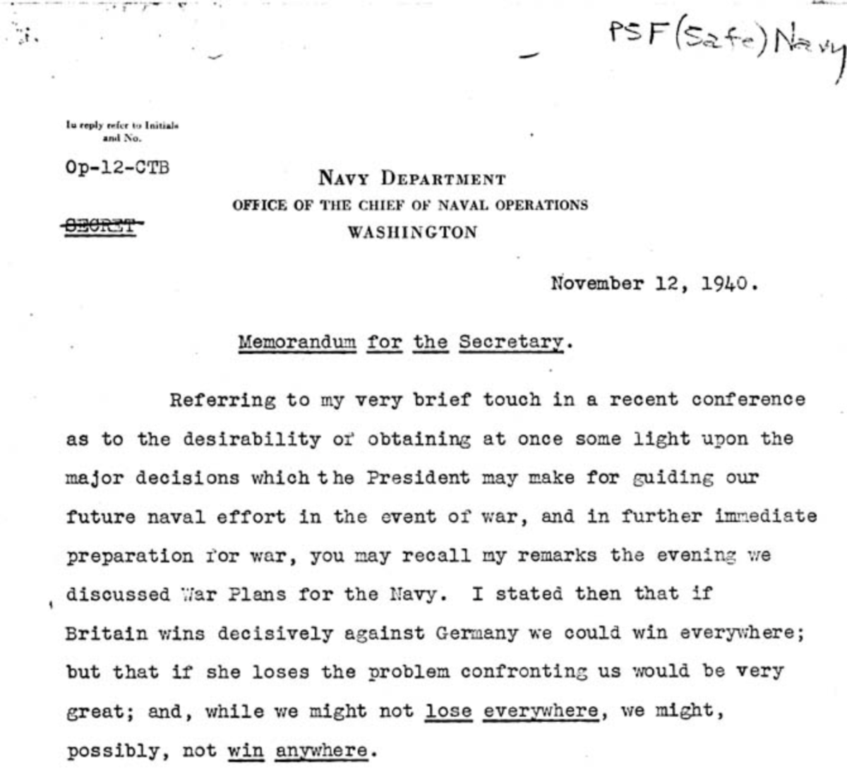 A Naval Memo of Grand Strategic Importance | Proceedings - May 2021 Vol ...