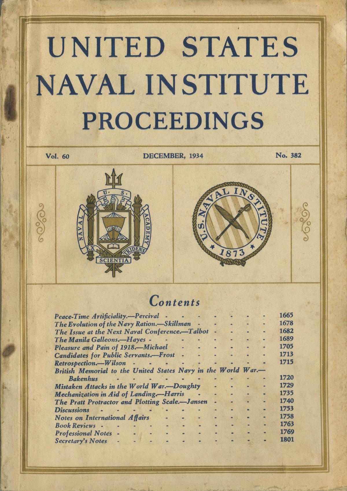 Proceedings - December 1934 Vol. 60/12/382 | U.S. Naval Institute