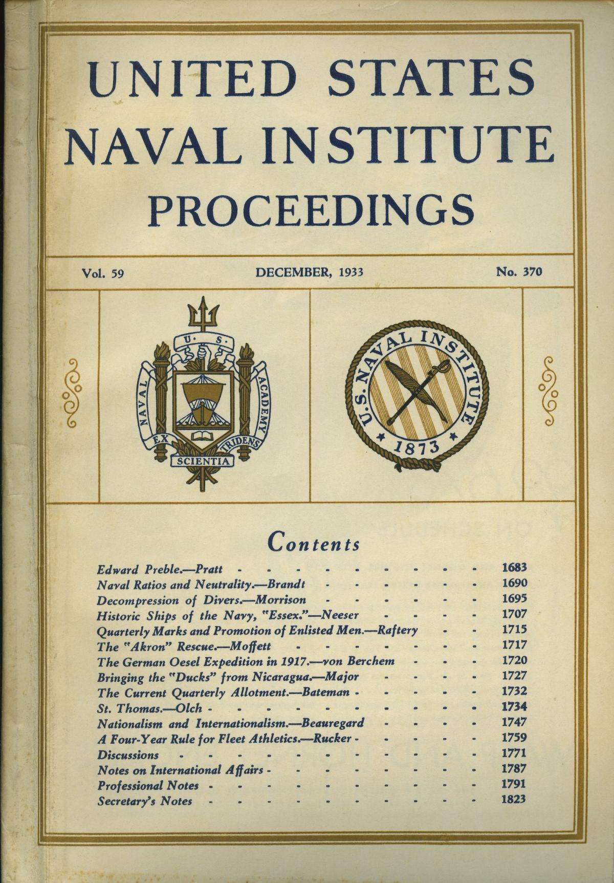 Proceedings - December 1933 Vol. 59/12/370 | U.S. Naval Institute